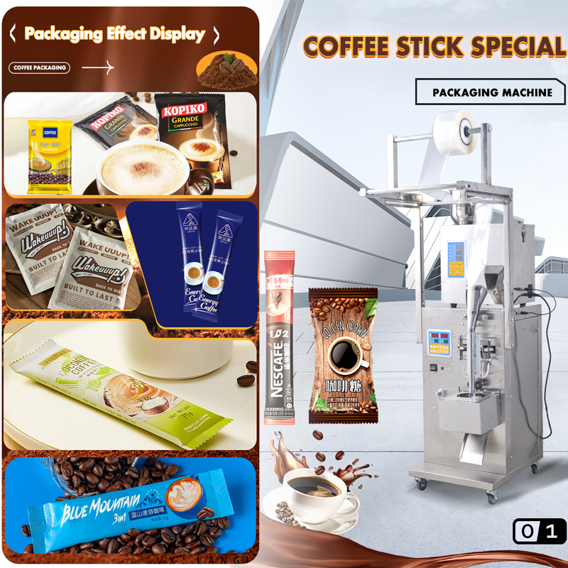 Automatic 3 in 1 Instant Coffee Stick Sugar Milk Powder Sachet Bag Mix ...