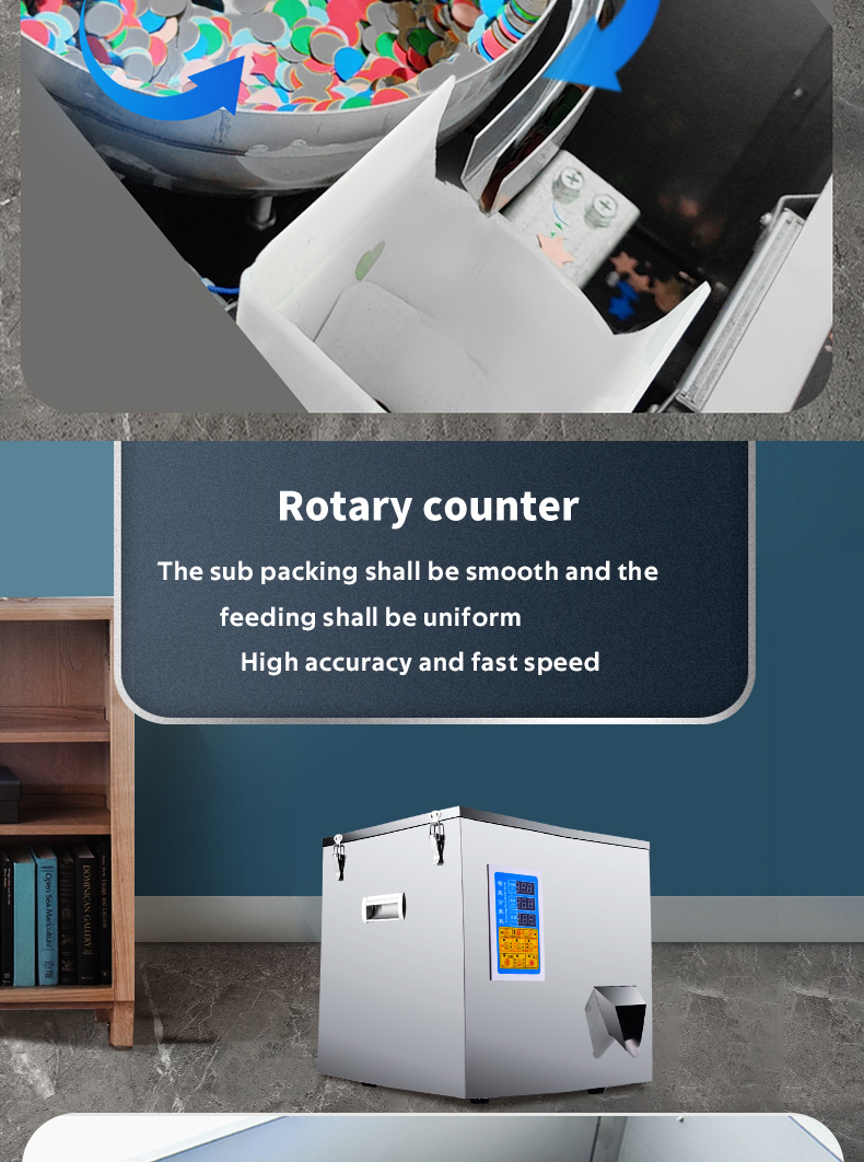 1-100 intelligent screws nut gasket nail fiber counting filling machine ...