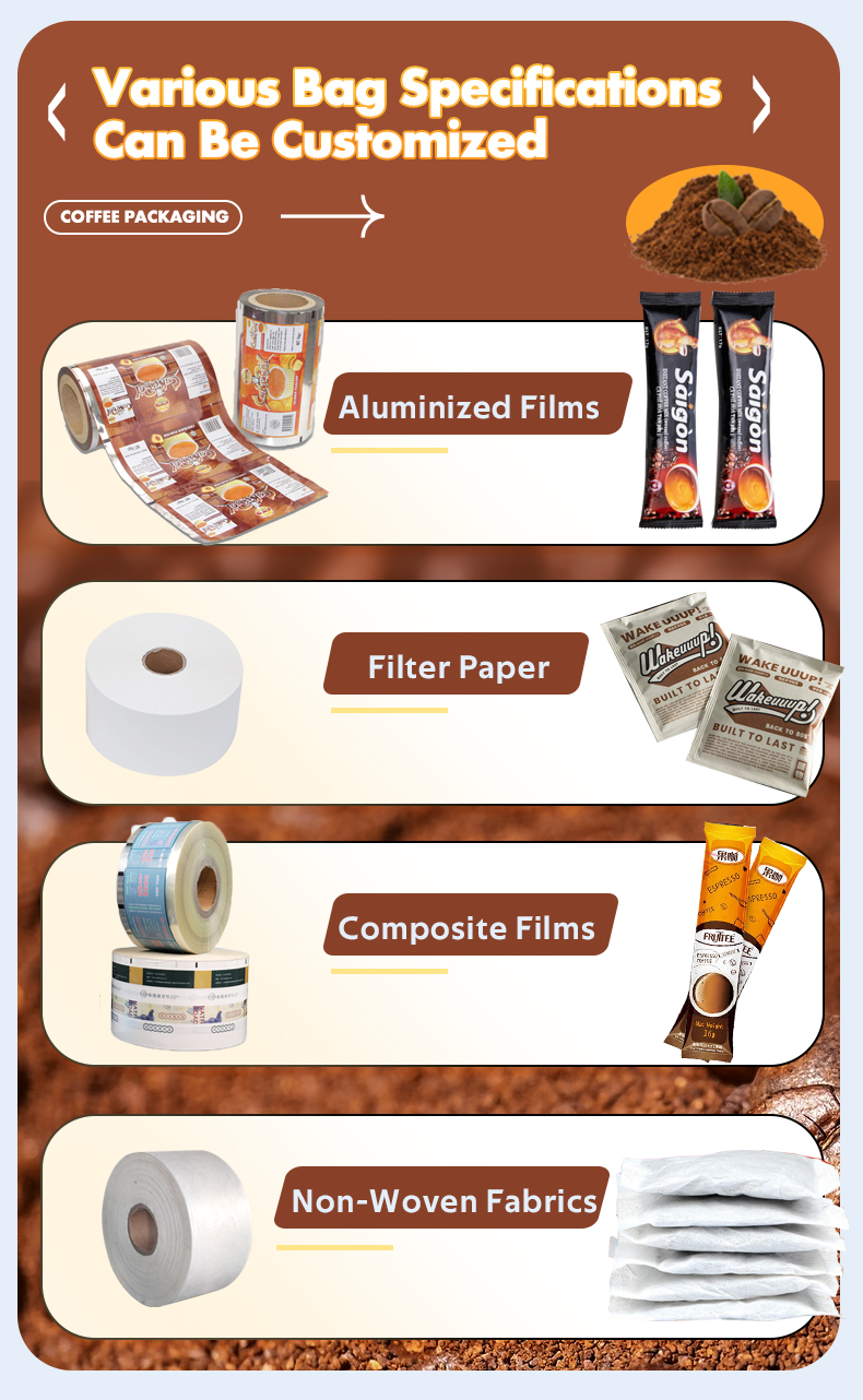Automatic 3 in 1 Instant Coffee Stick Sugar Milk Powder Sachet Bag Mix ...